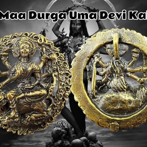 Maa Durga Uma Devi Kali Parvati | Ride Lion Hindu Deity Goddess | Brass ...