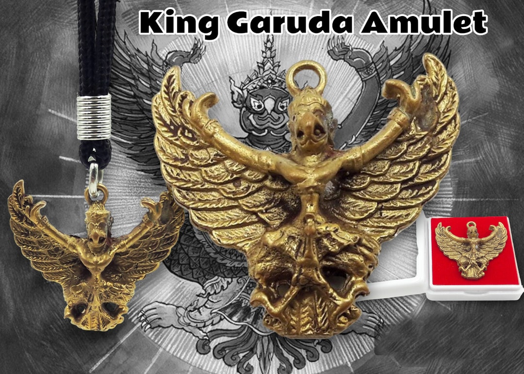 Phaya Krut King Garuda Mini Brass Buddha Amulet Pendant Strong Protection With Necklace From ...