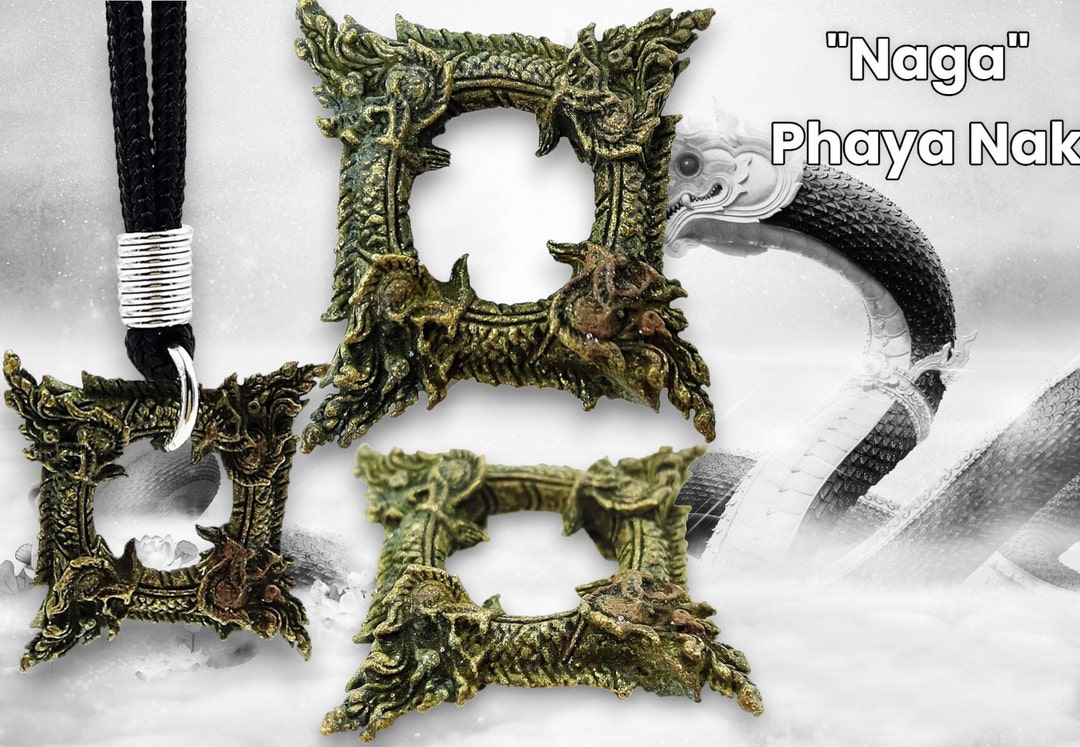 Naga Phaya Nak Snake Pendant: Thai Amulet Necklace, Magic Protection - Etsy