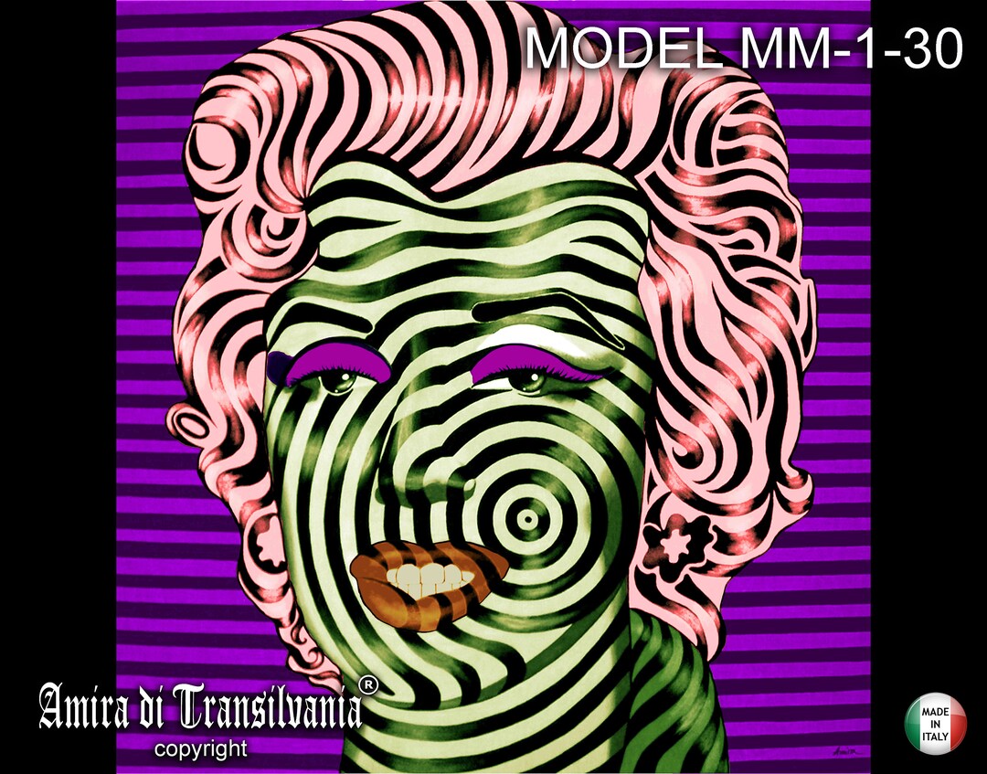 Marilyn Monroe Pop Art Print: Optical Illusion Portrait (digital File ...