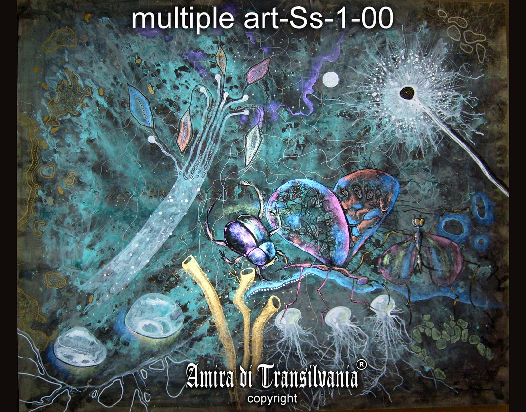 Seascape Medusa Scarab Painting: Limited Edition Ocean Art Print - Etsy