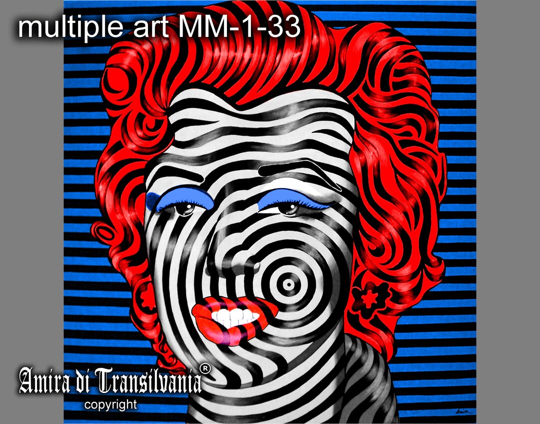 Marilyn Monroe Pop Art Print: Signed Limited Edition Optical Illusion ...