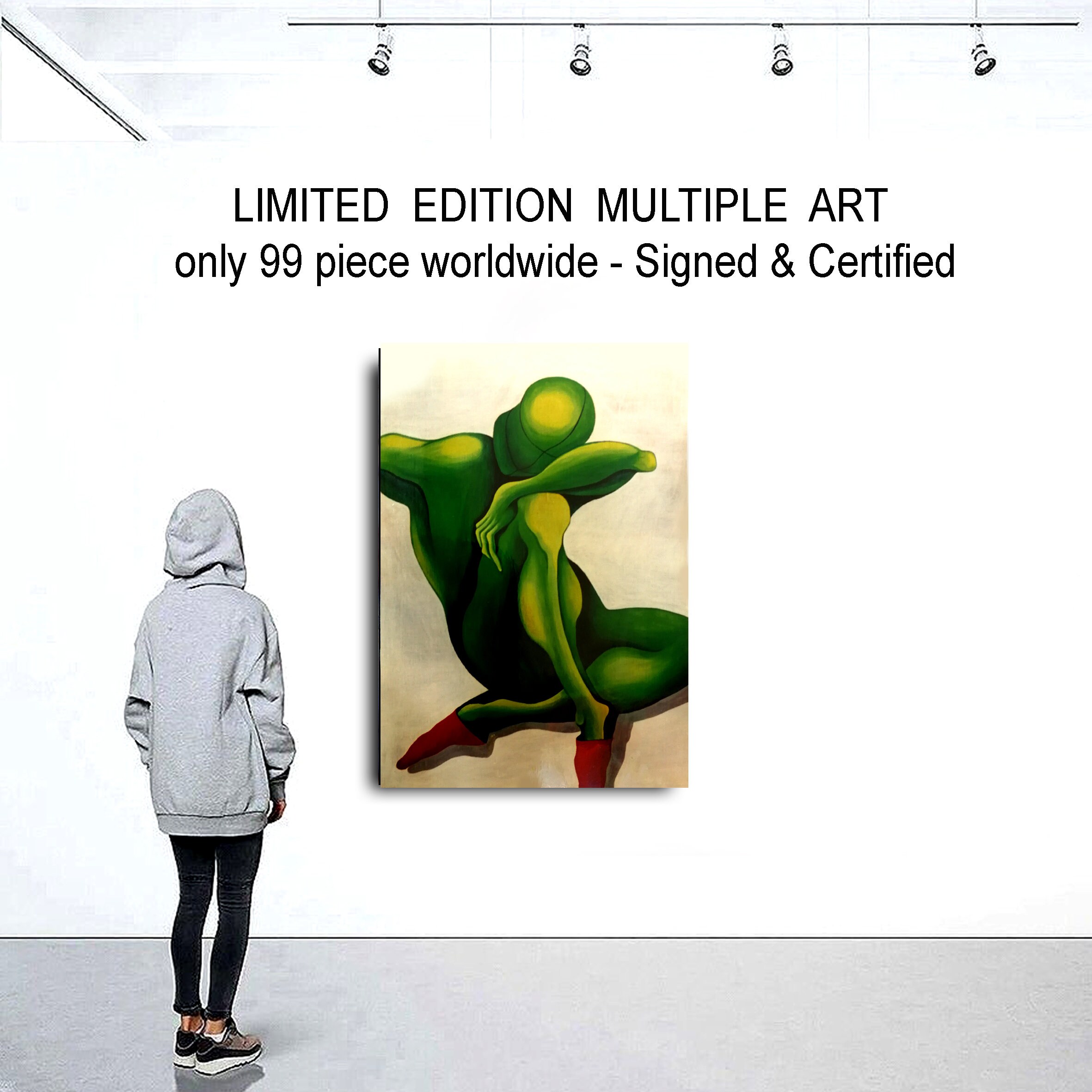 Green Alien, Artificial Intelligence Alien, Contemporary Art ...