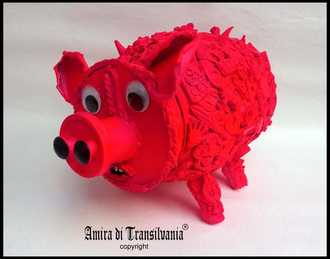 Pig Sculpture, Pig Painting Assemblage Art, Junk Art Mixed Media ...