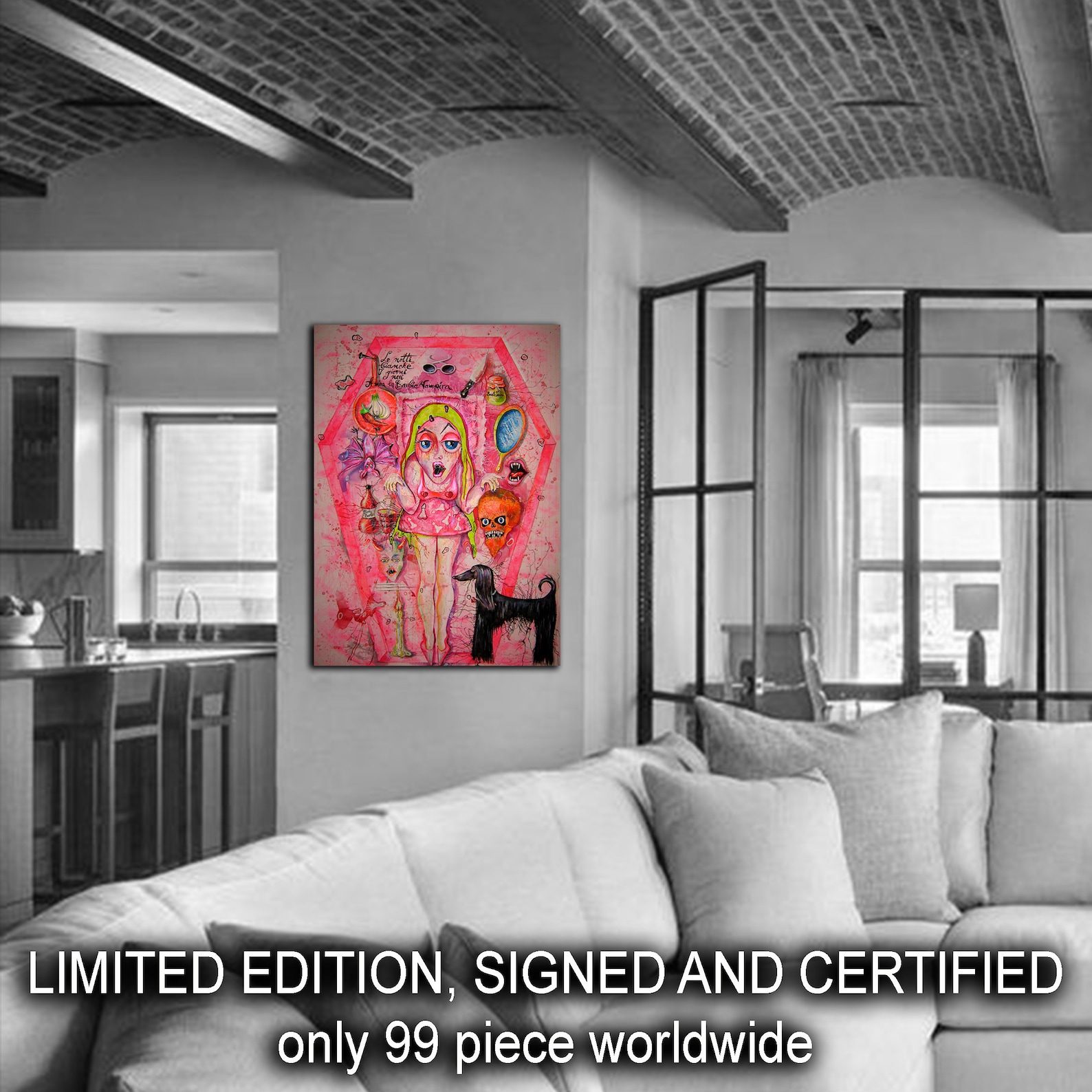 Dark Humor, Macabre Art Contemporary Painting, Vampire Doll Horror ...