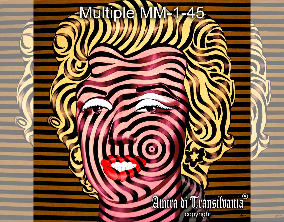 Marilyn Monroe Pop Art Blonde Hair, Celebrity Op Optical Illusion ...