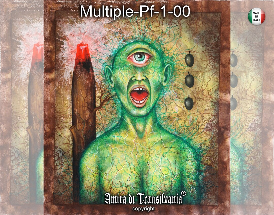 Polyphemus Cyclops Art Print: Greek Mythology Monster Portrait by Amira ...