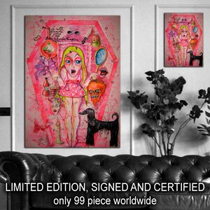 Dark Humor, Macabre Art Contemporary Painting, Vampire Doll Horror ...