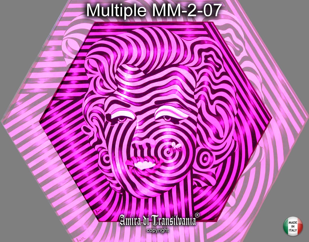 Marilyn Monroe Op Art Portrait: Hypnotic Optical Illusion, Customizable ...