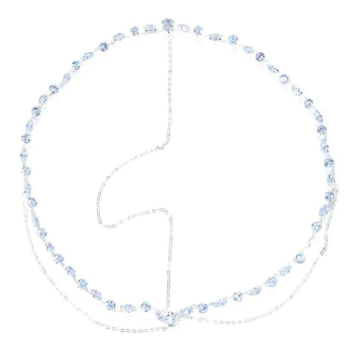 Boho Bridal Head Chain, CZ Leaf Forehead Headband Chain, Hair Jewelry ...
