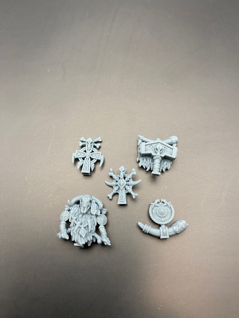 Primal Hounds Wolf Backpack Decoration Upgrade Bits 5 Pack Grey Tide ...