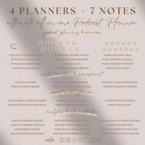 Podcast Planner Digital Podcasting Journal, Pod Cast Content Planning ...