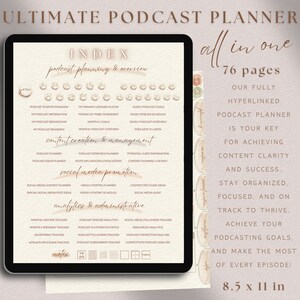 Podcast Planner Digital Podcasting Journal, Pod Cast Content Planning ...