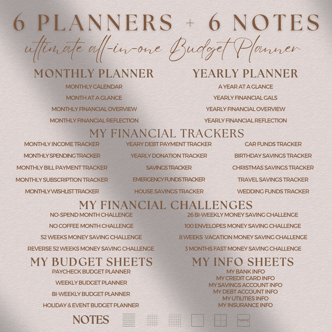 PLR Budget Planner Digital, Editable Financial Planner Commercial Use ...