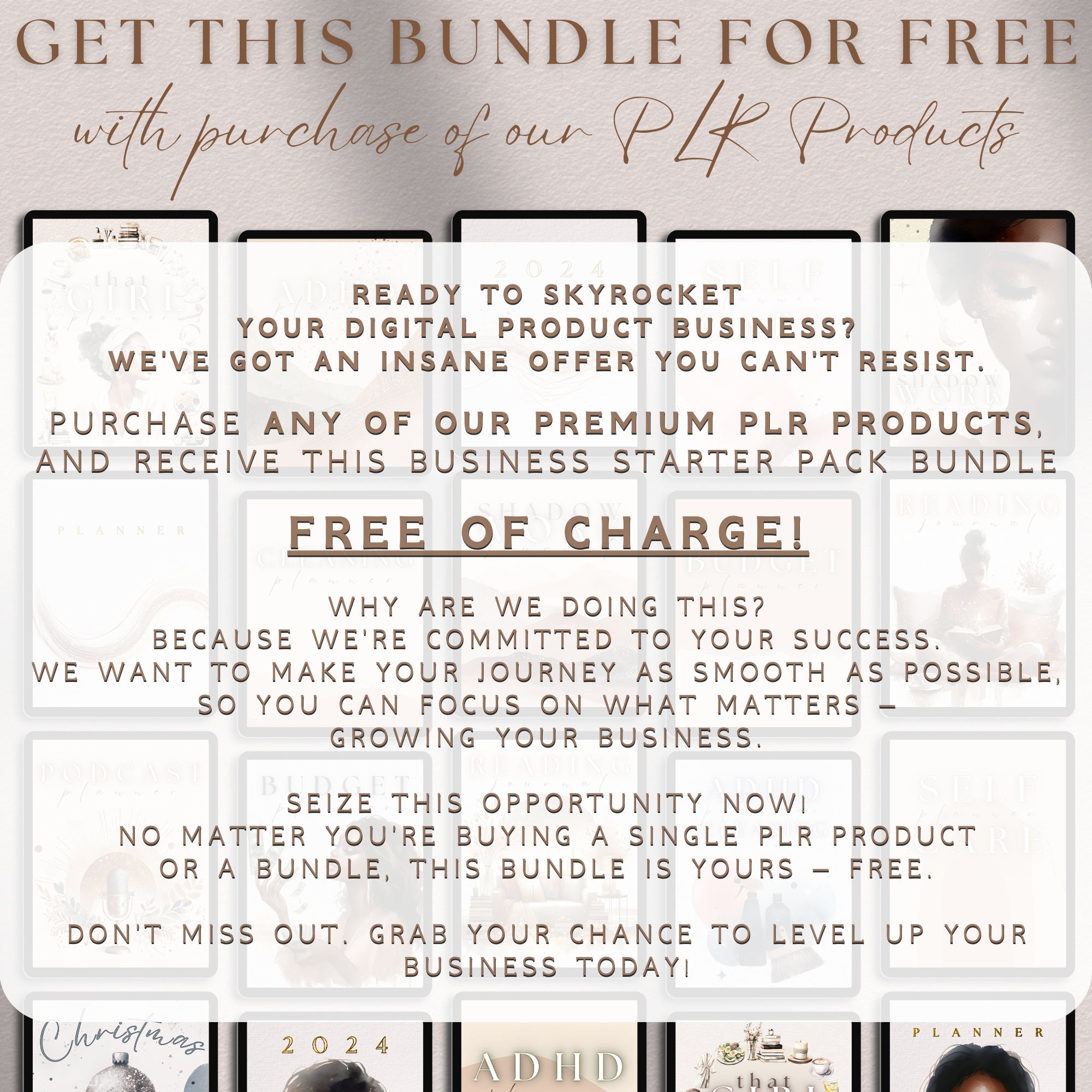 Digital Product Shop Bundle, Printable Planner Mockup Listing Photo ...