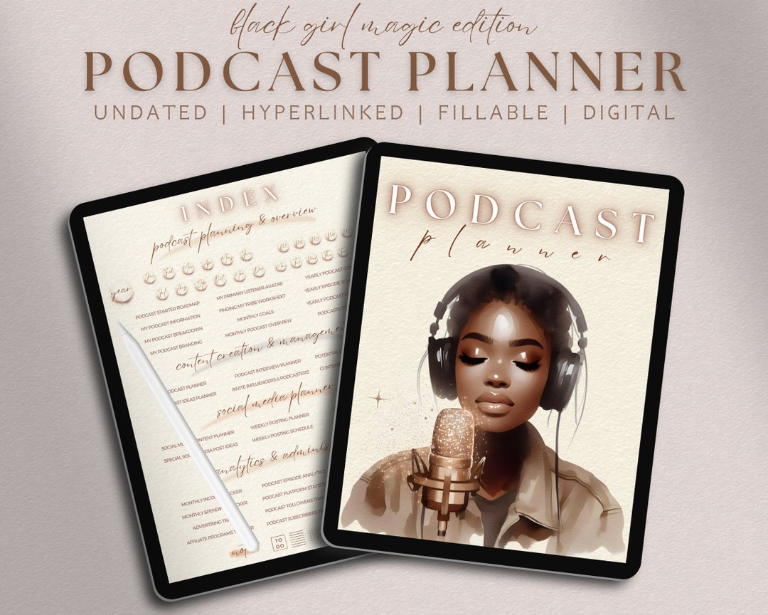Podcast Planner Digital Podcasting Journal, Pod Cast Content Planning ...