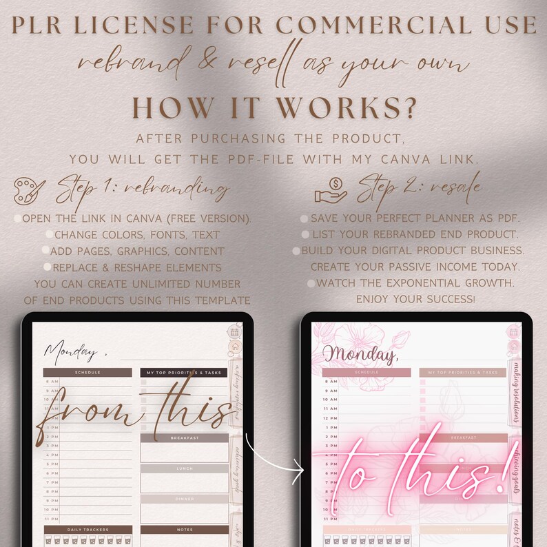 PLR Digital Planner Bundle, Done for You 2025 + Undated Christmas, New Year Resolution & Goal ...