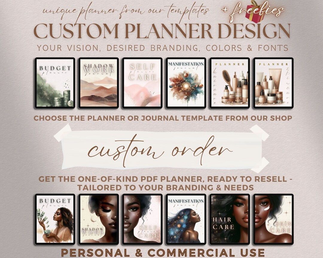 Custom Digital Planner Design Done for You PDF Planner Resale Journal ...