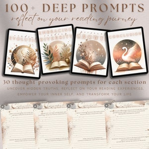 Reading Journal Digital, Daily Reading Log, Cozy Bookish Planner, Home ...