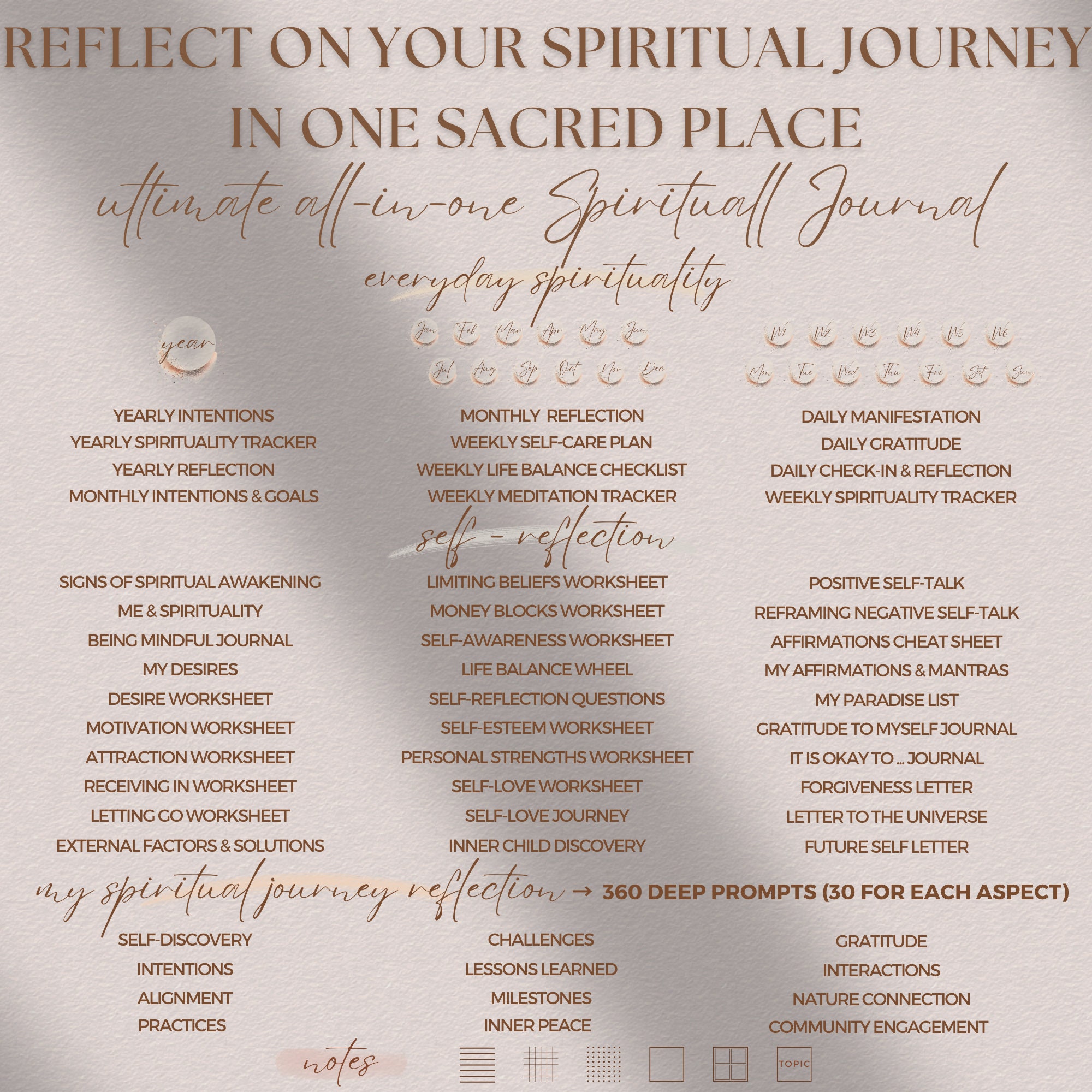 PLR Spiritual Journal Digital Editable Spiritual Healing Workbook ...