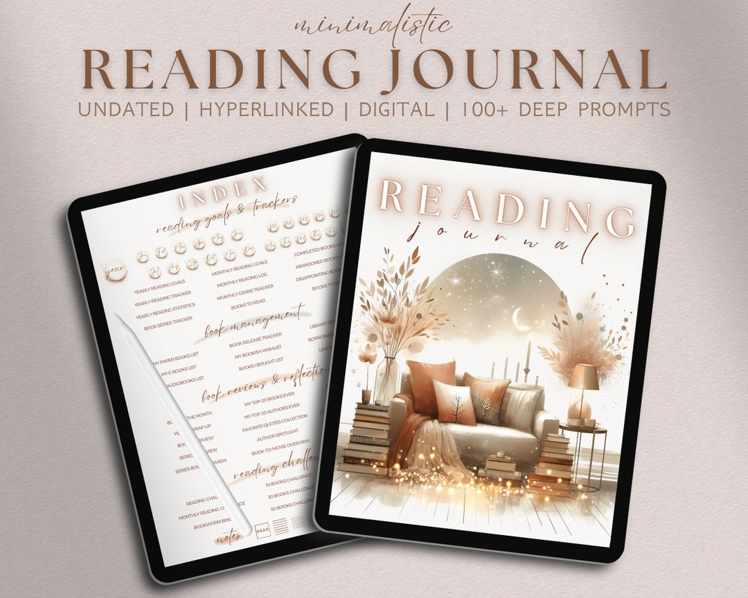 Reading Journal Digital, Daily Reading Log, Cozy Bookish Planner, Home ...