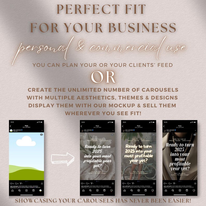 Instagram Carousel Post Mockup Template Editable Carousel Mock-up ...