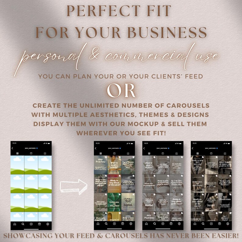 Instagram Carousel Feed Mockup Template Editable Carousel Cover Mock-up ...