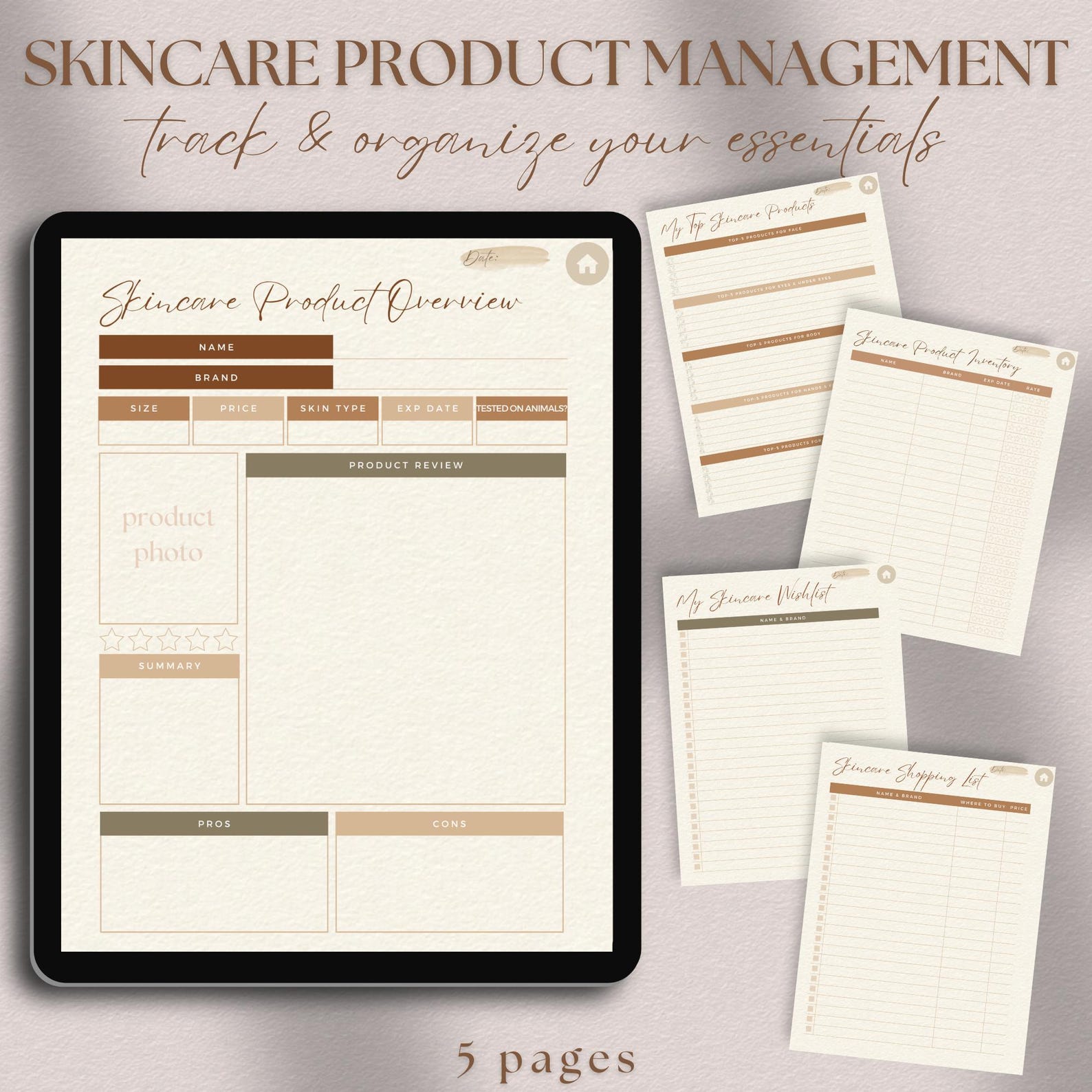 Skin Care Planner Digital, Black Girl Skincare Routine Planning, Glow ...