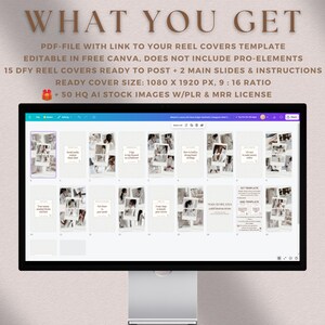 Melanin Girl Boss Aesthetic Instagram Reel Covers, PLR MRR Stock Photo ...