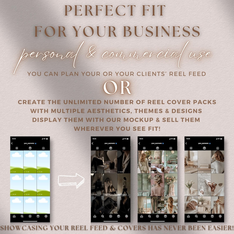 Instagram Reel Feed Mockup Template Editable Reel Cover Mock-up Social ...