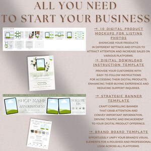 Digital Product Shop Bundle, Printable Planner Mockup Listing Photo ...