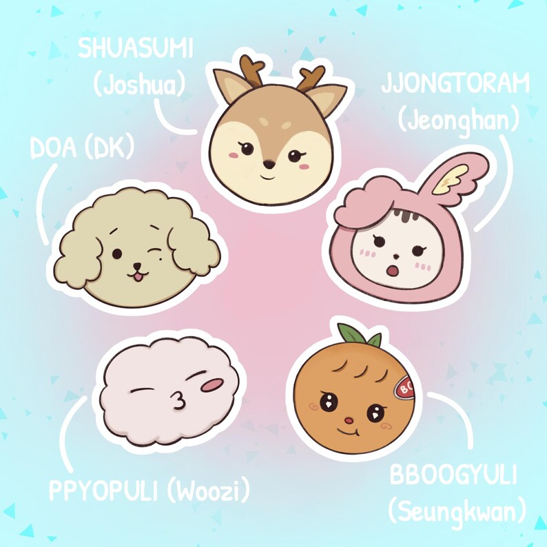 Seventeen? Miniteen!? Friends! Stickers | KPOP, Seventeen, Svt, Animal ...