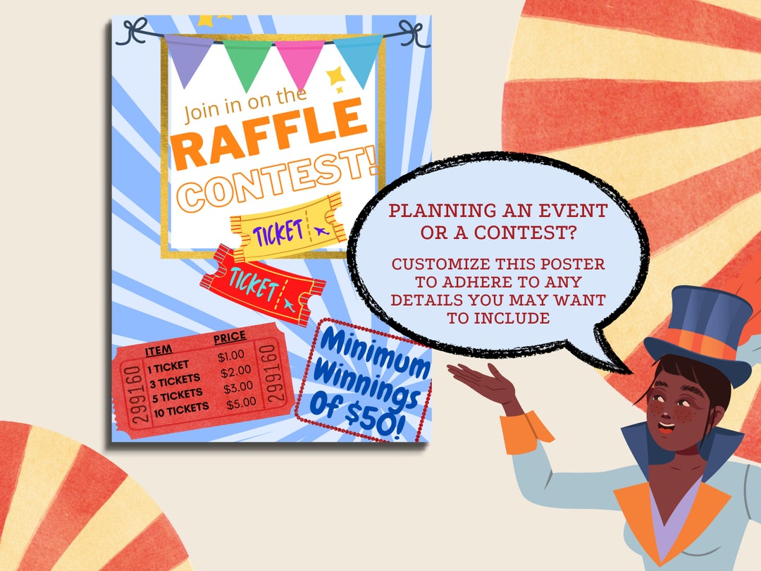Raffle Poster (customizable Poster for Events/contests) - Etsy