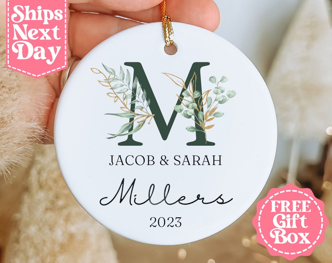 Personalized Initial Christmas Ornament - Monogram Christmas Ornament ...