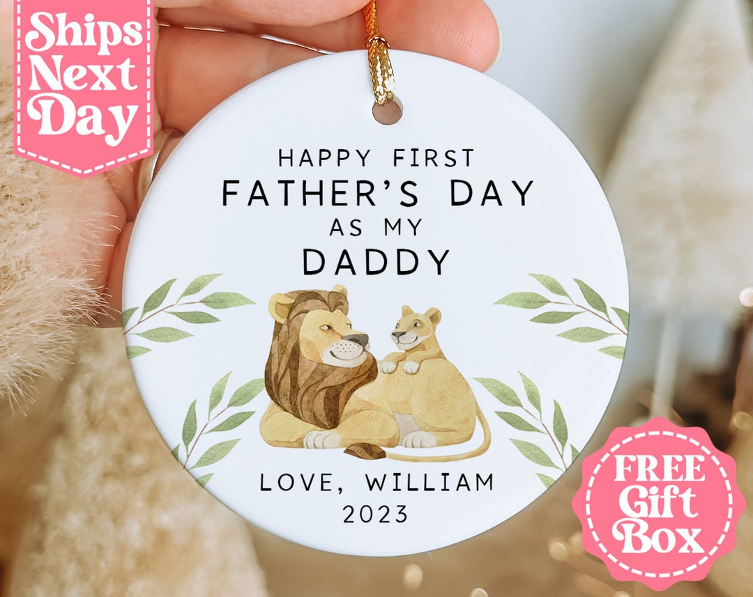 First Fathers Day Daddy Christmas Ornament - Personalized First Father ...