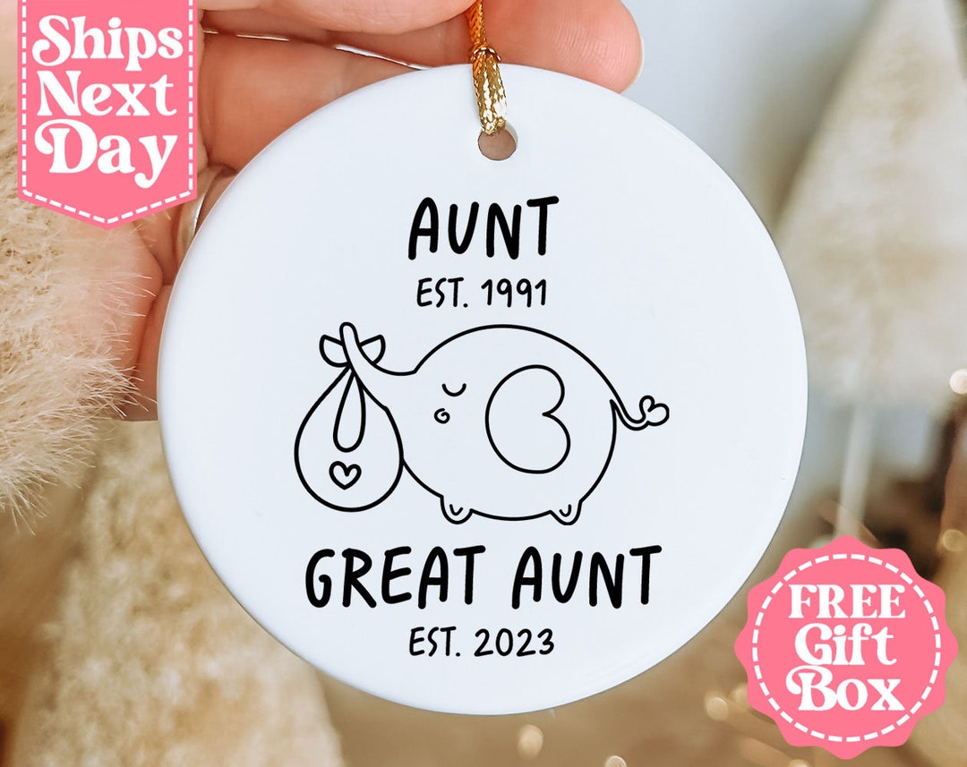 Aunt, Great Aunt Ornament Pregnancy Reveal, Pregnancy Announcement ...
