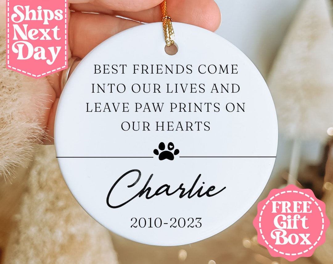 Personalized Pet Memorial Ornament - Dog Memorial Christmas Ornament - Custom Pet Loss Keepsake ...