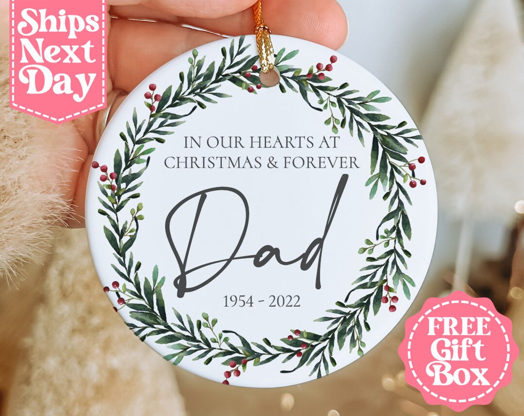 Personalized Christmas Memorial Bauble - Custom Christmas Memory Bauble ...