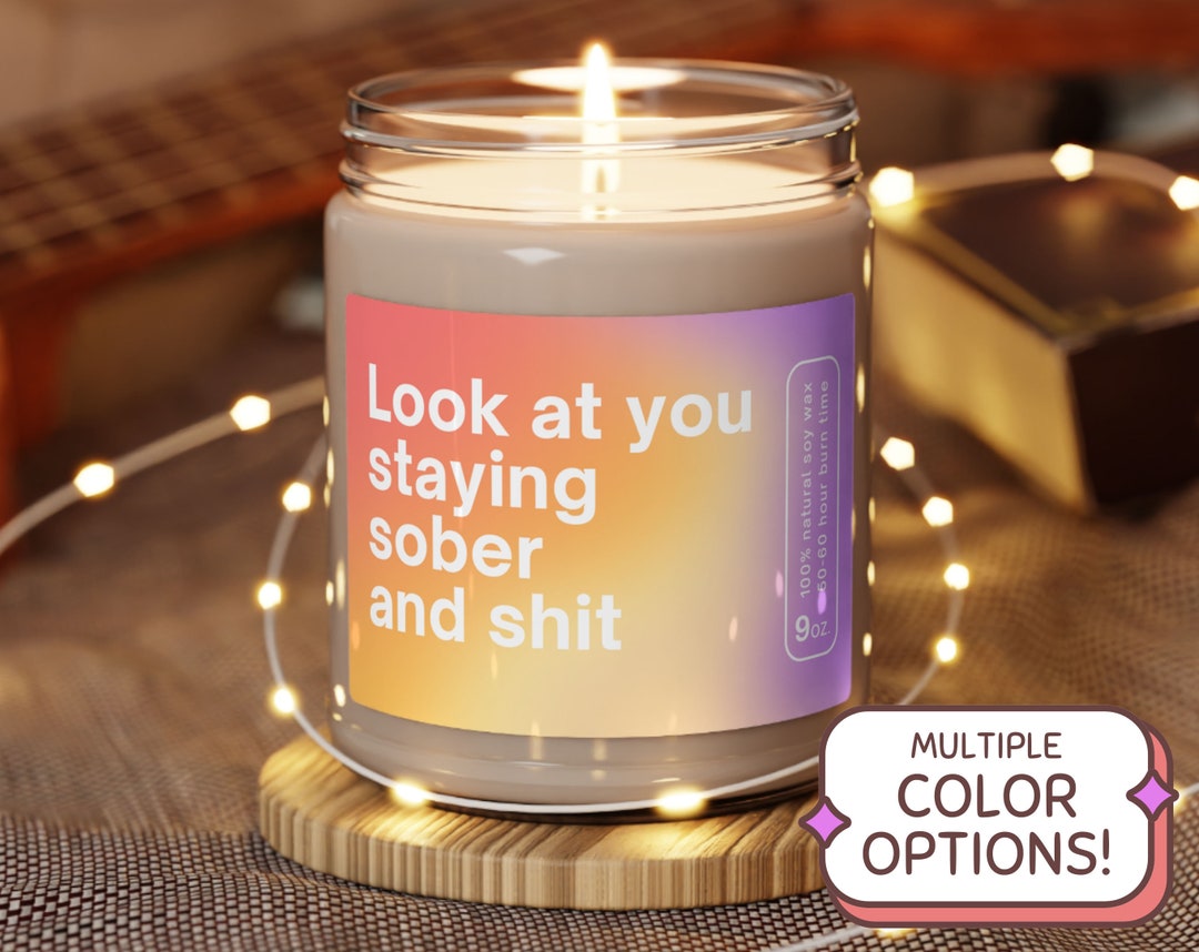 Sobriety Candle, Sobriety Gift, One Year Sober Gift, Sobriety Gift ...