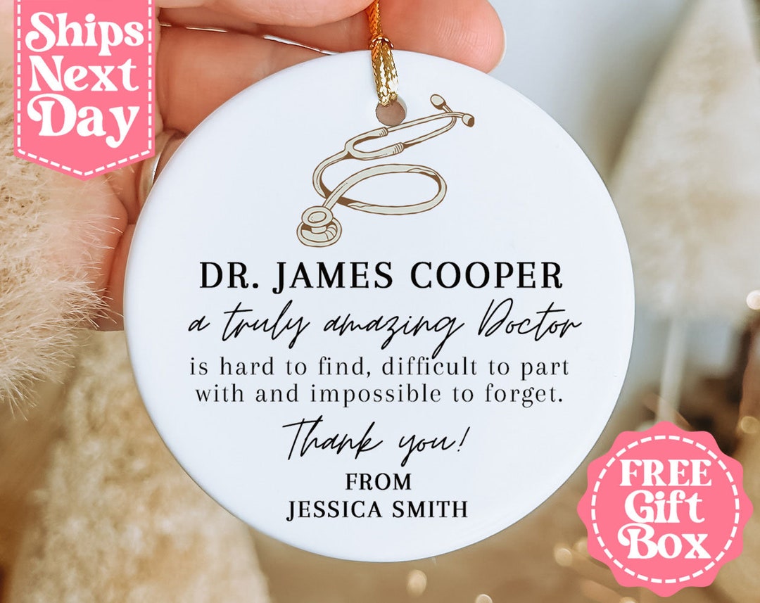 Thank You Ornament Gift for Doctor - Doctor Appreciation Gift - Doctor ...