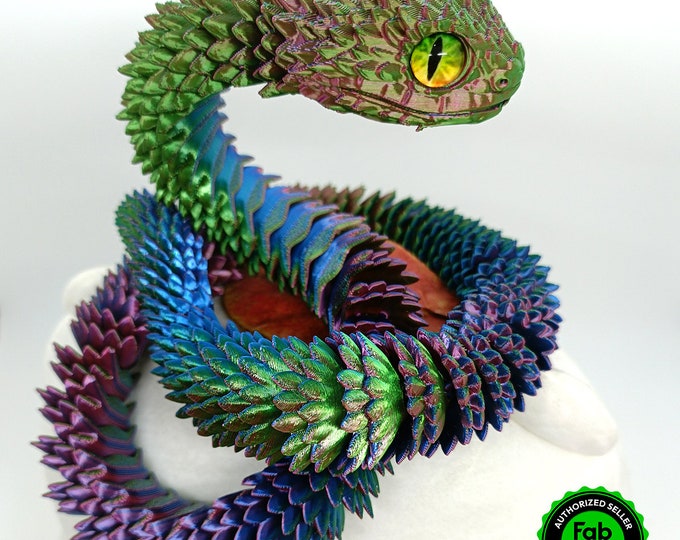 Articulated Bush Viper Toy Dragon Snake - Etsy