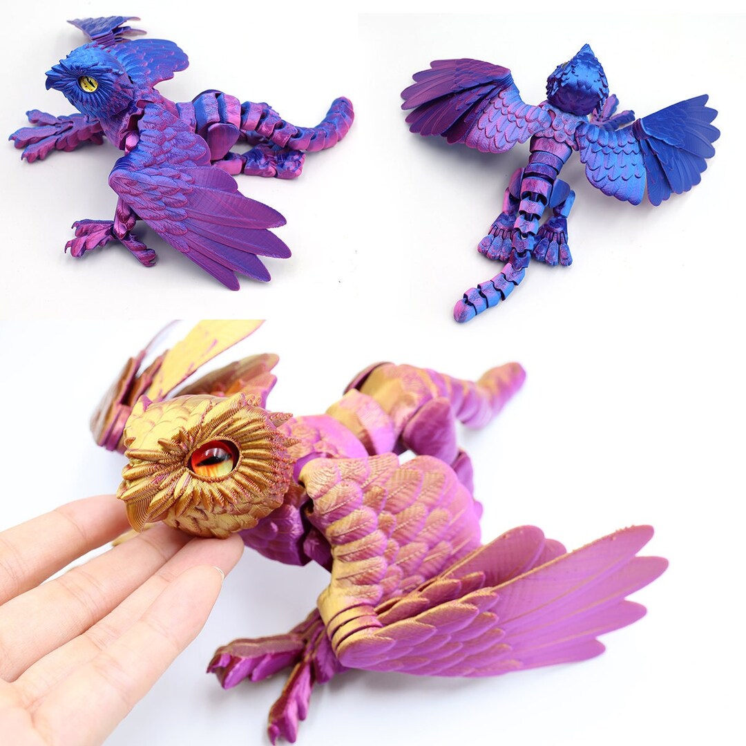 Flexi Desk Toys/articulated Barn Owl /fidget Toy/sensory Stress Fidget ...