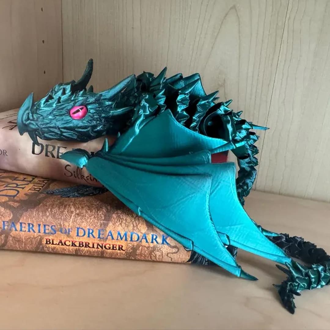 Crystal Dragon/3d Printed Winged Crystal Dragon/fidget Dragon/wyvern ...