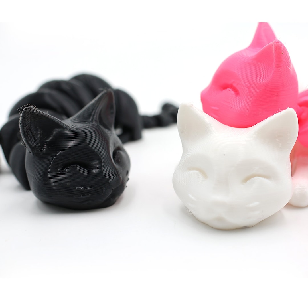 Cute Fidget Cat/stress Reliever Toy/flexi Desk Toys/articulated Cat ...