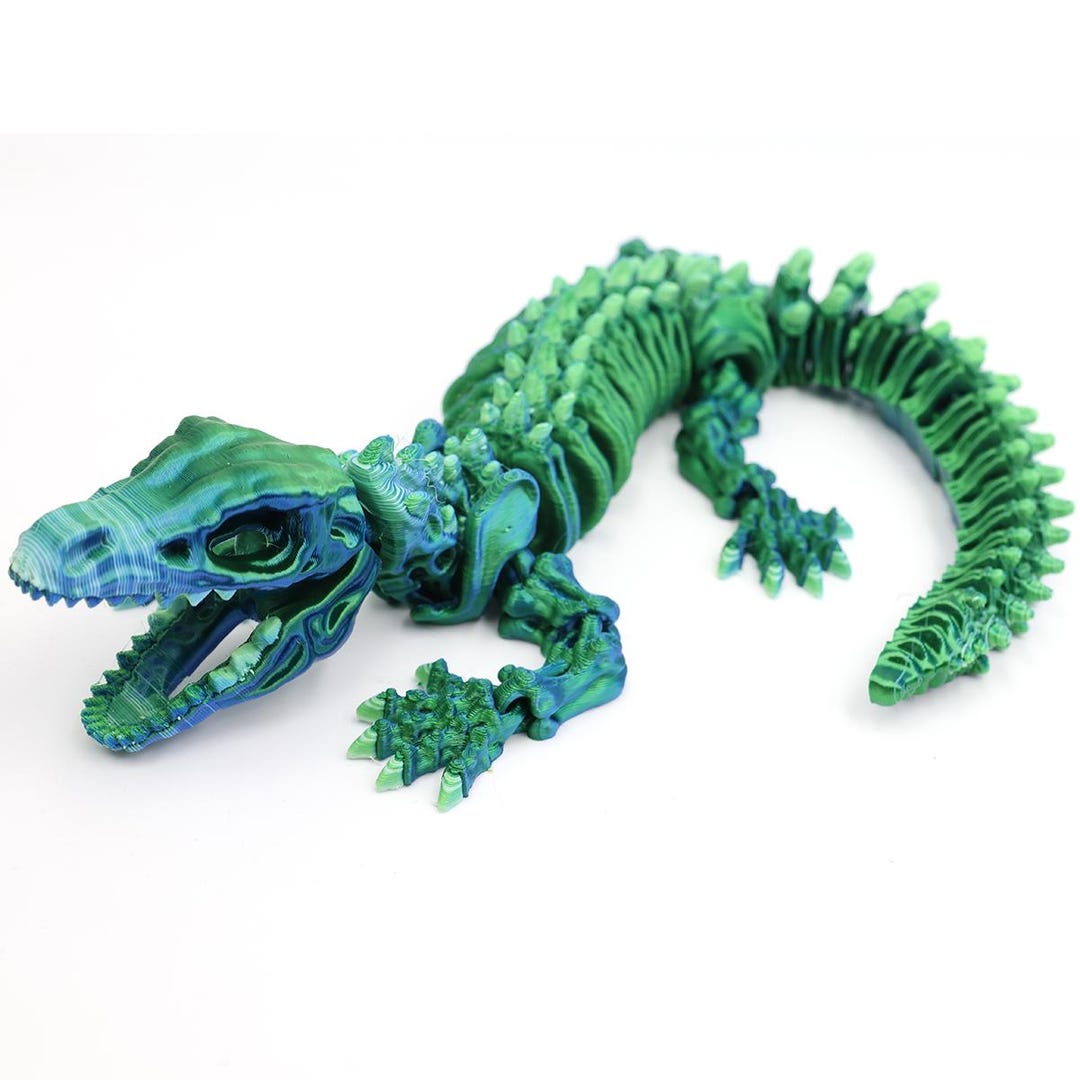 Flexible Komodo Dragon/ Lizard Skeleton Flexi-articulated Fidget Toy 3D ...