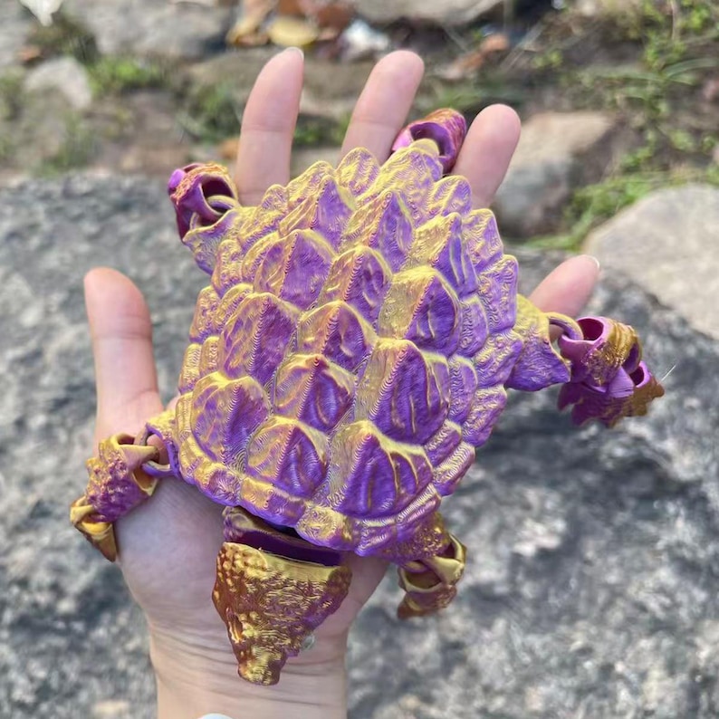 Alligator Snapping Turtle/3d Printed Articulated Turtle/multicolor ...