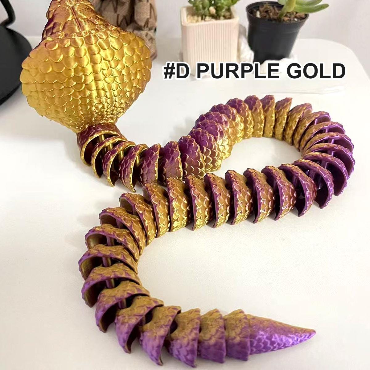 Articulated Cobra Fidget /3D Printed Cobra/dragon Snake/articulated ...