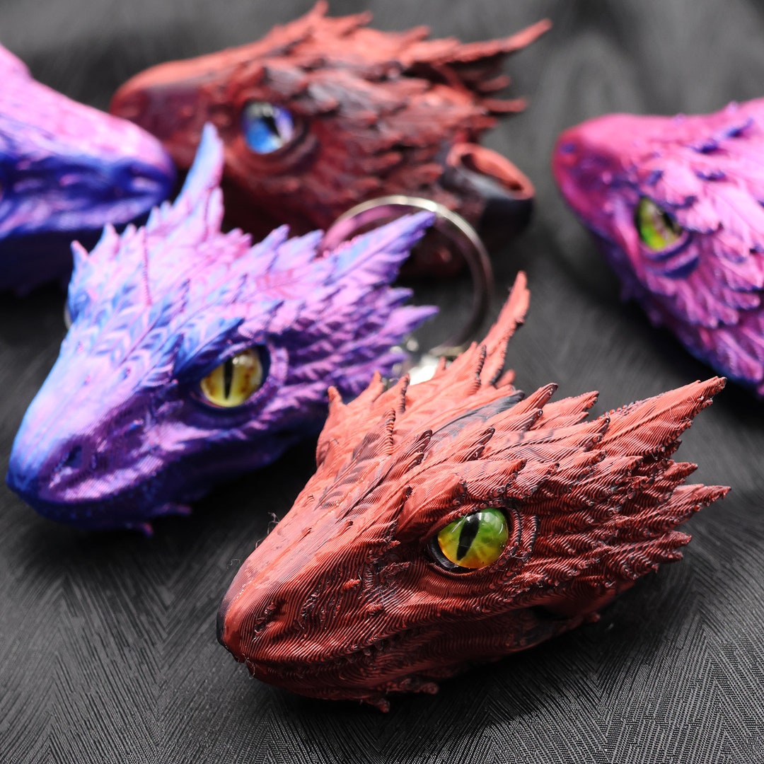 Dragon Keychains/articulated Dragon/wyvern Dragon/3d Printed Dragon ...