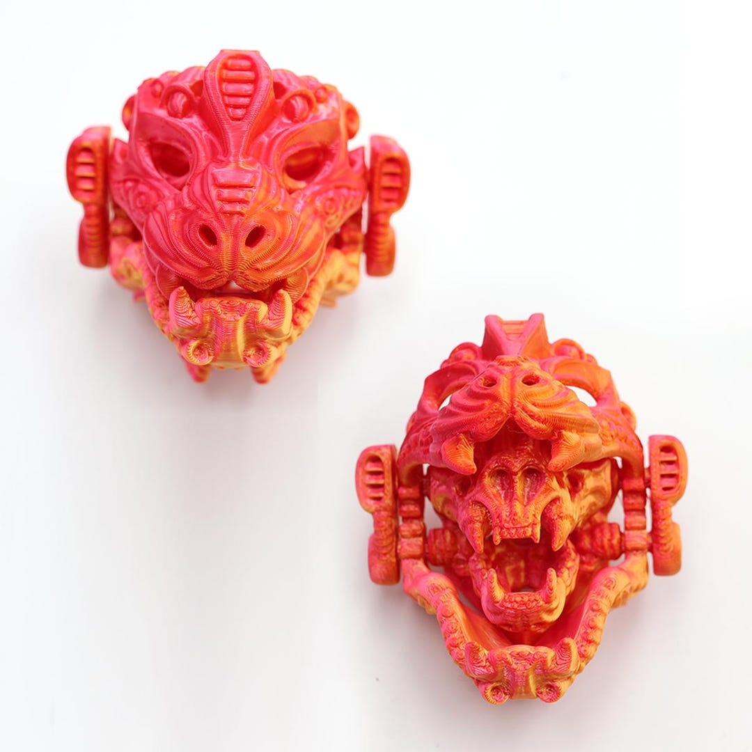 Tiger Mechanical Fidget/3d Printed Skull-customizable/fidget Skull ...