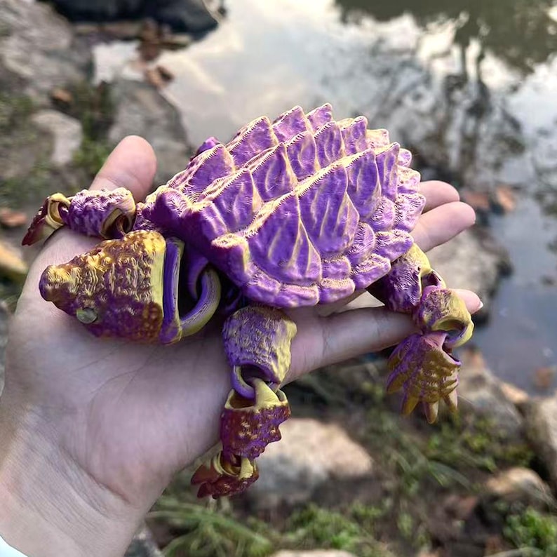 Alligator Snapping Turtle/3d Printed Articulated Turtle/multicolor ...